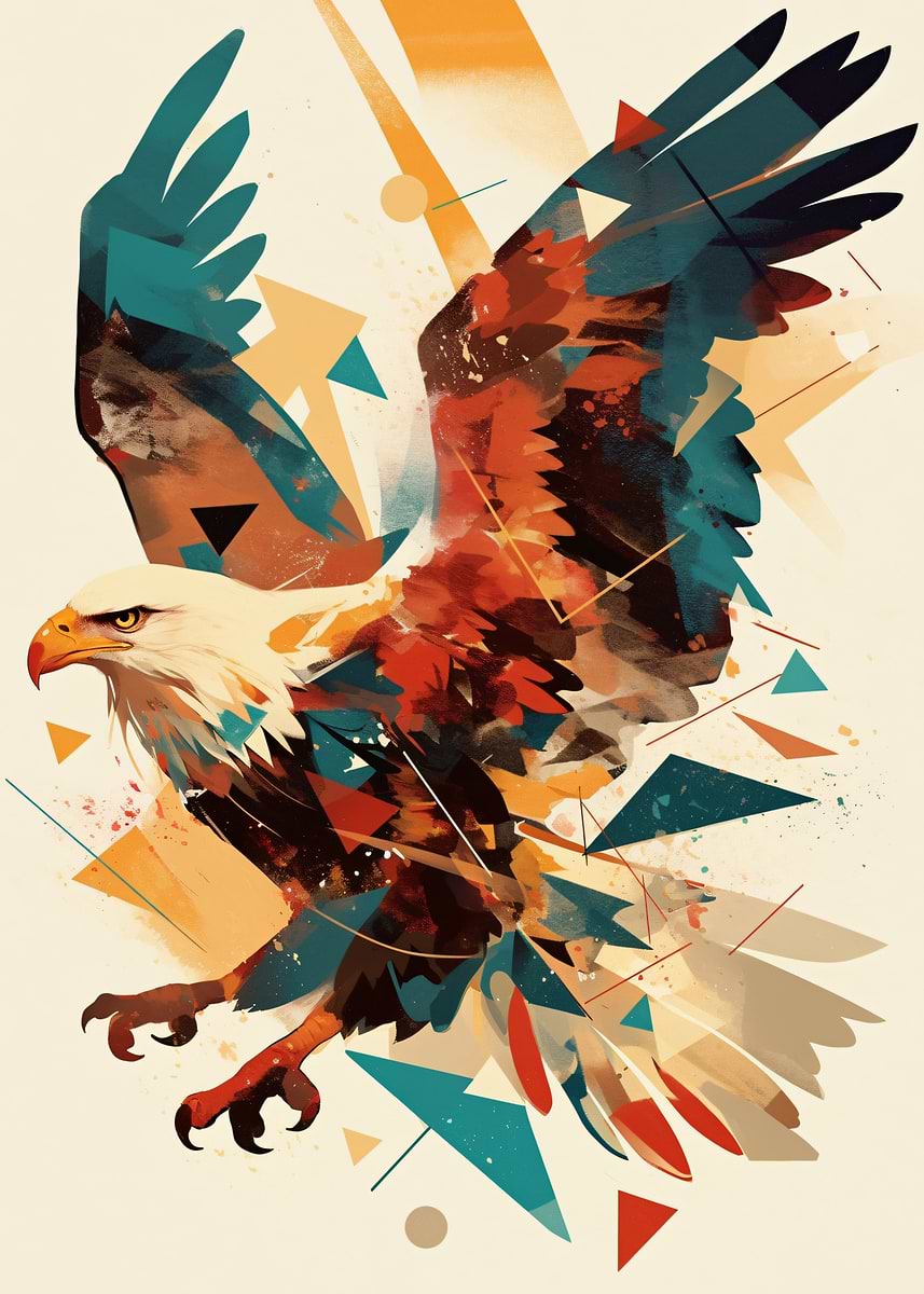 'Abstract Eagle Art' Poster, picture, metal print, paint by boubos ...