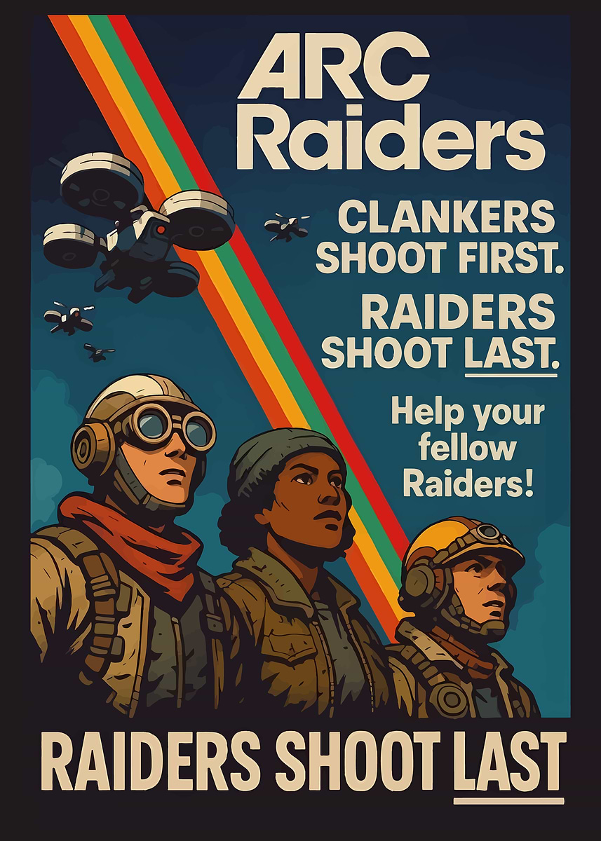 'Arc Raiders Propaganda Poster' Poster, picture, metal print, paint by ...