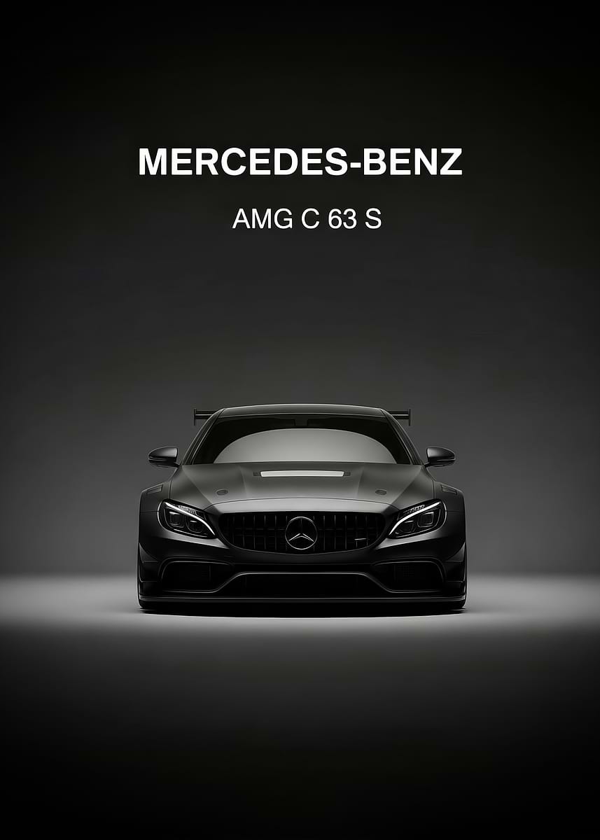 'Mercedes-Benz AMG C63S poster' Poster, picture, metal print, paint by ...
