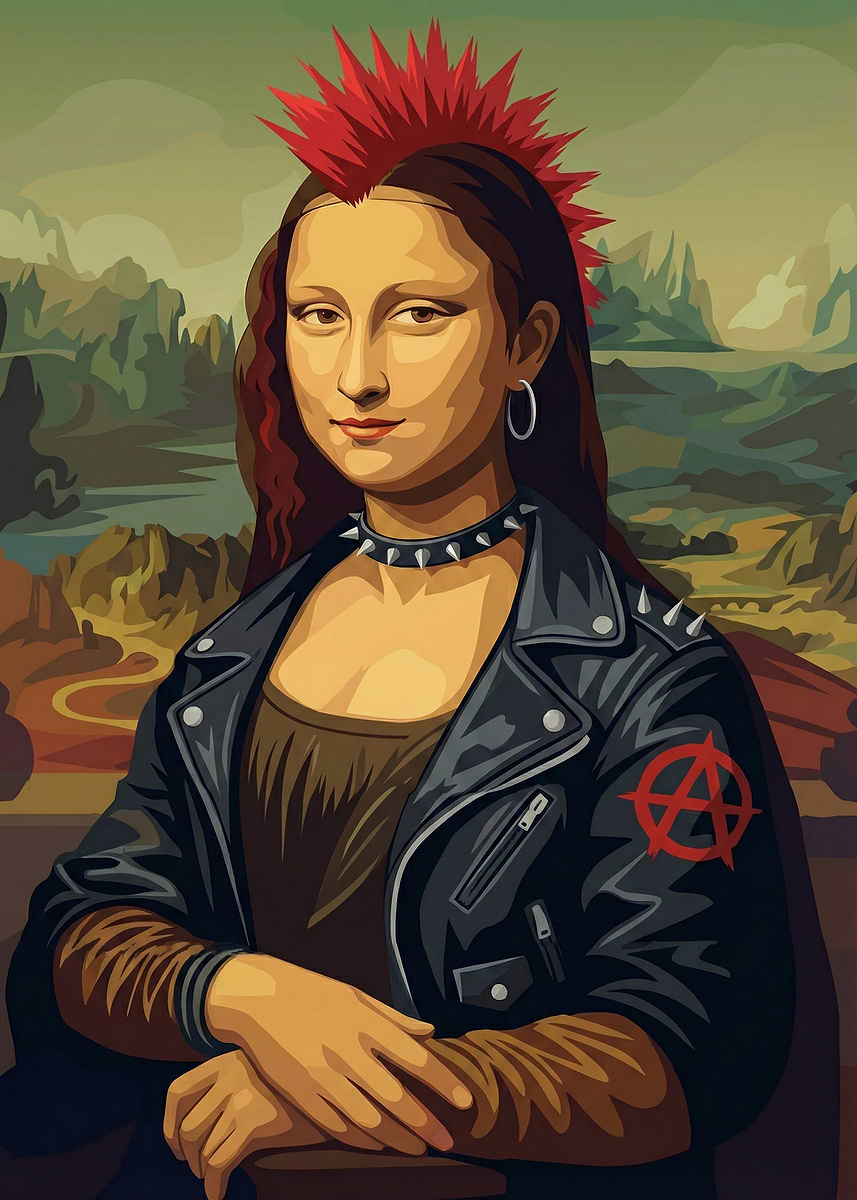 'Punk Mona Lisa' Poster, picture, metal print, paint by Berry Rohan ...