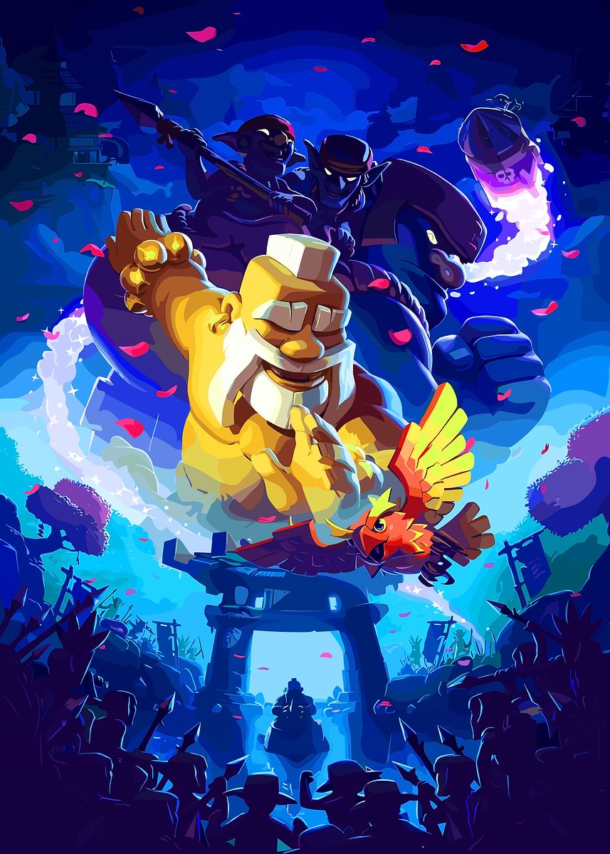 'Clash Royale Mini Game Characters Illustration' Poster, picture, metal ...