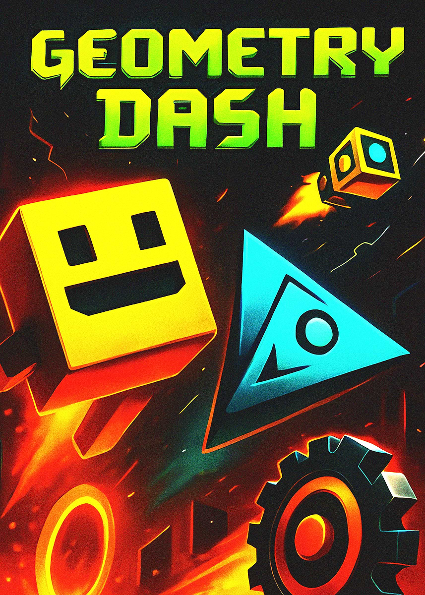 'Geometry Dash Game Art' Poster, picture, metal print, paint by ...