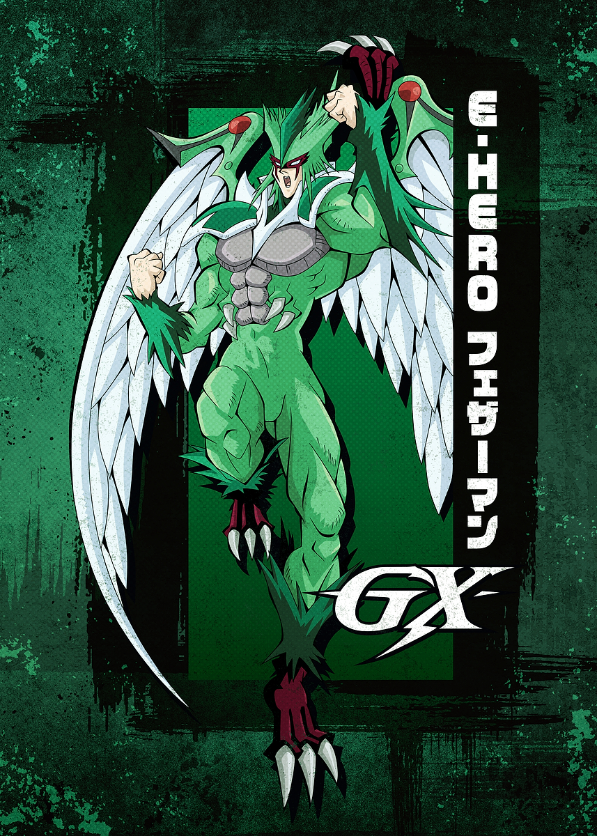 'E-HERO Avian: GX Power Unleashed' Poster, picture, metal print, paint ...