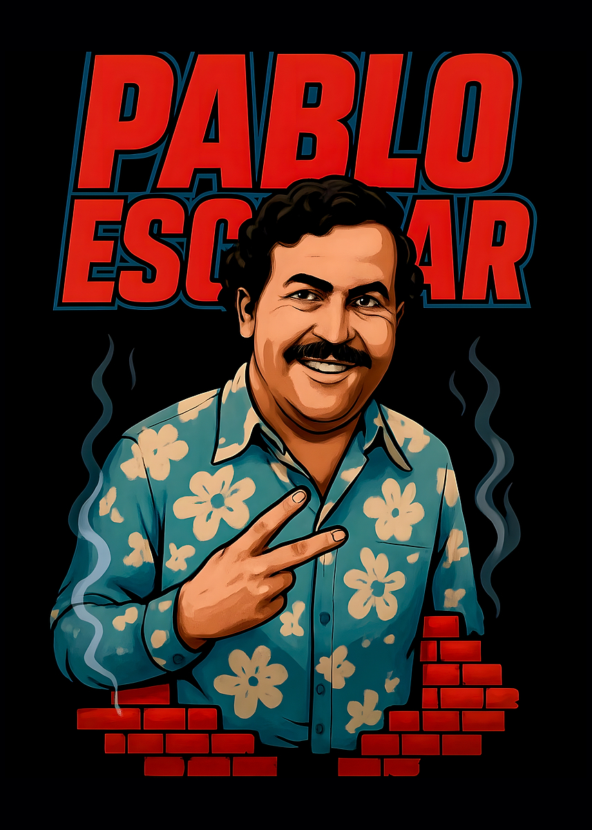 'Pablo Escobar Portrait' Poster, picture, metal print, paint by OKAGAMI ...