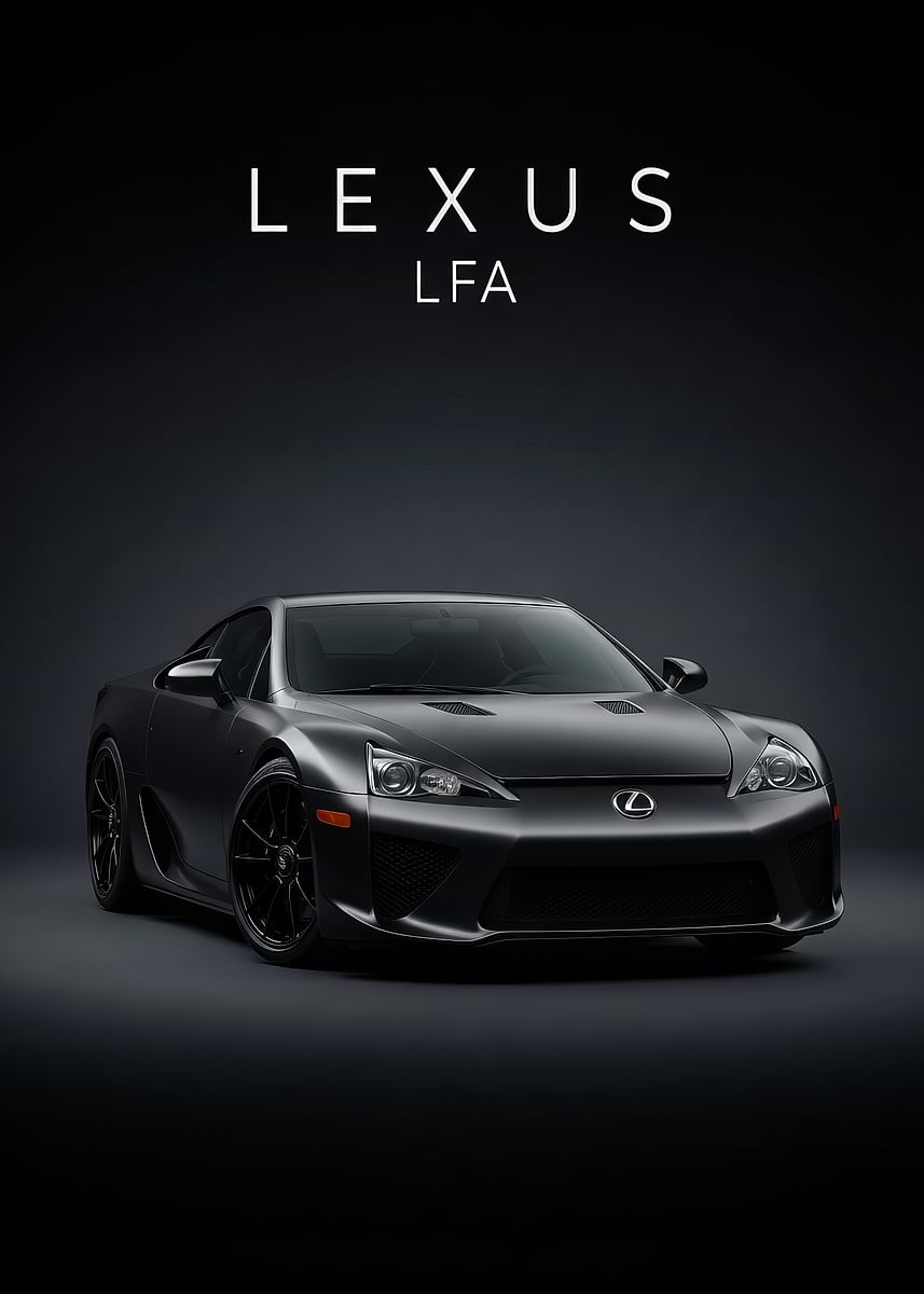 'Black Lexus LFA poster' Poster, picture, metal print, paint by m5 ...