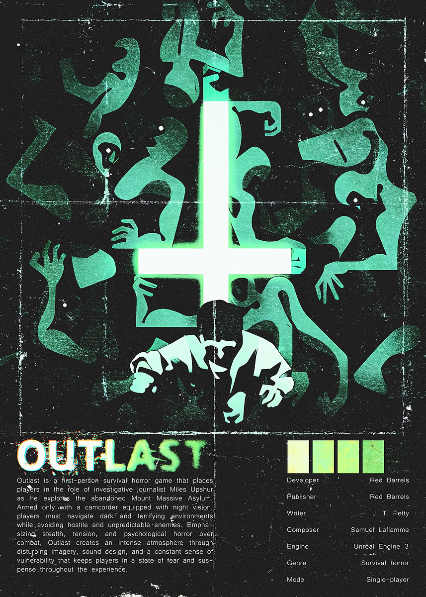 'Outlast Game Poster' Poster, picture, metal print, paint by dinodoni ...