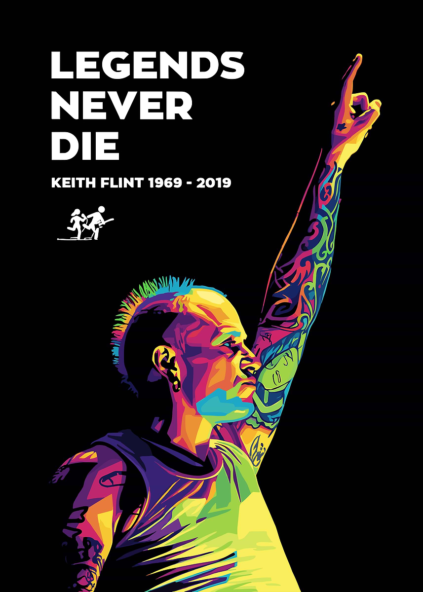 'Keith Flint' Poster, picture, metal print, paint by Mus Mius | Displate
