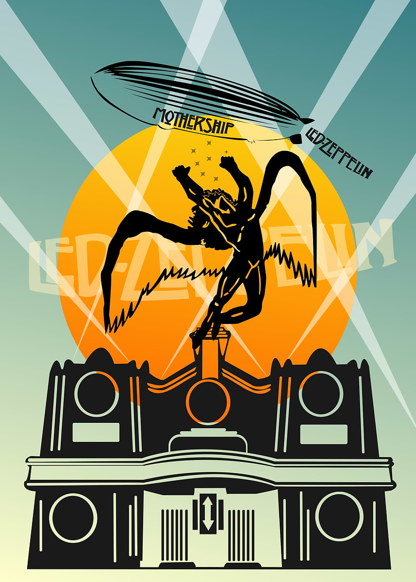 'Led Zeppelin Mothership Album Art' Poster, picture, metal print, paint ...