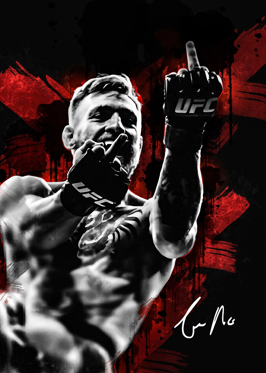 'Conor McGregor UFC Fighter' Poster, picture, metal print, paint by ART ...