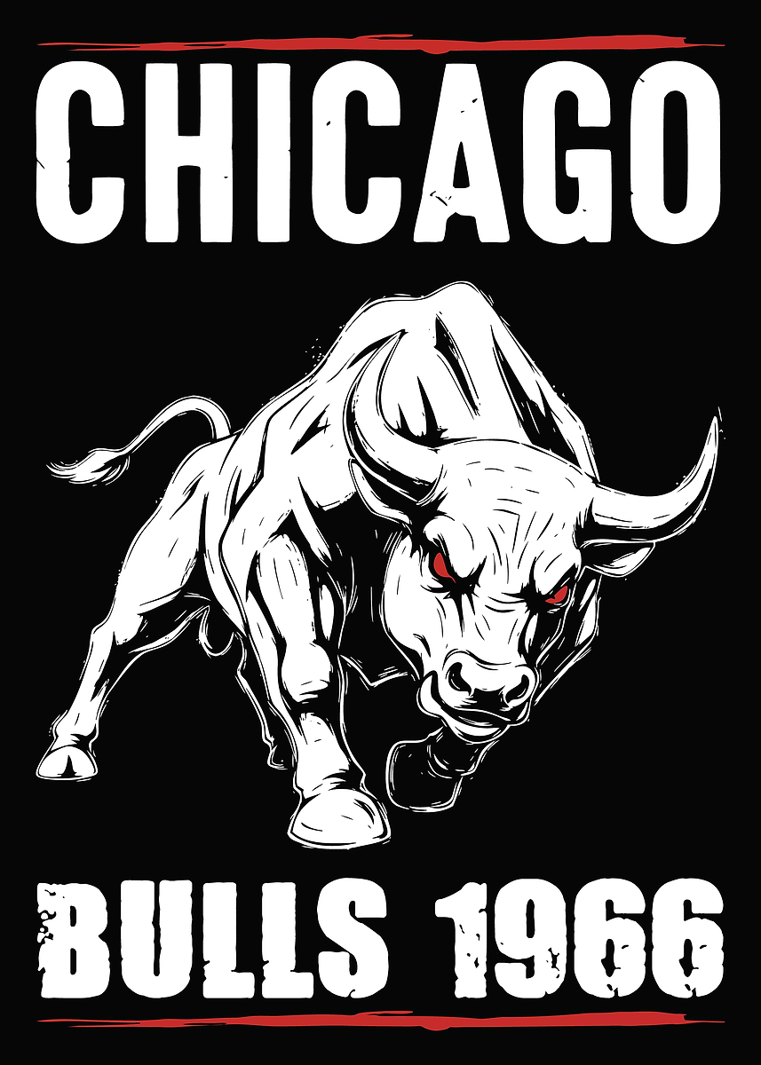 'Chicago Bulls 1966 Graphic' Poster, picture, metal print, paint by ...