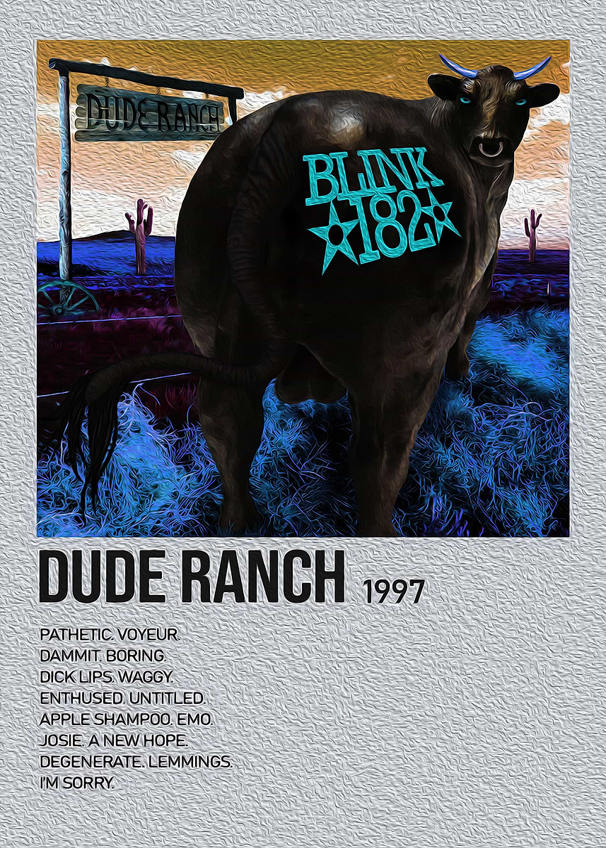 'Blink-182 Dude Ranch Album Cover Art' Poster, picture, metal print ...