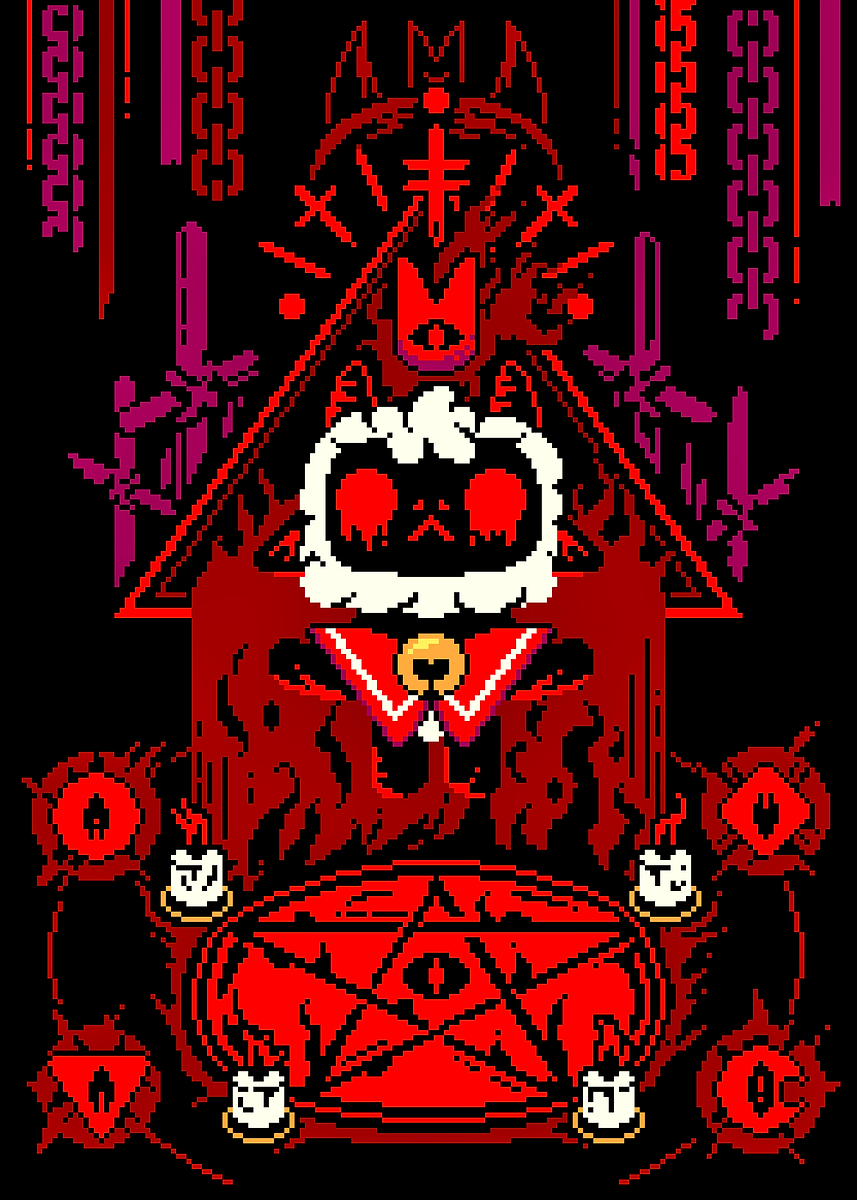 'Cult of the Lamb Pixel Art' Poster, picture, metal print, paint by to ...