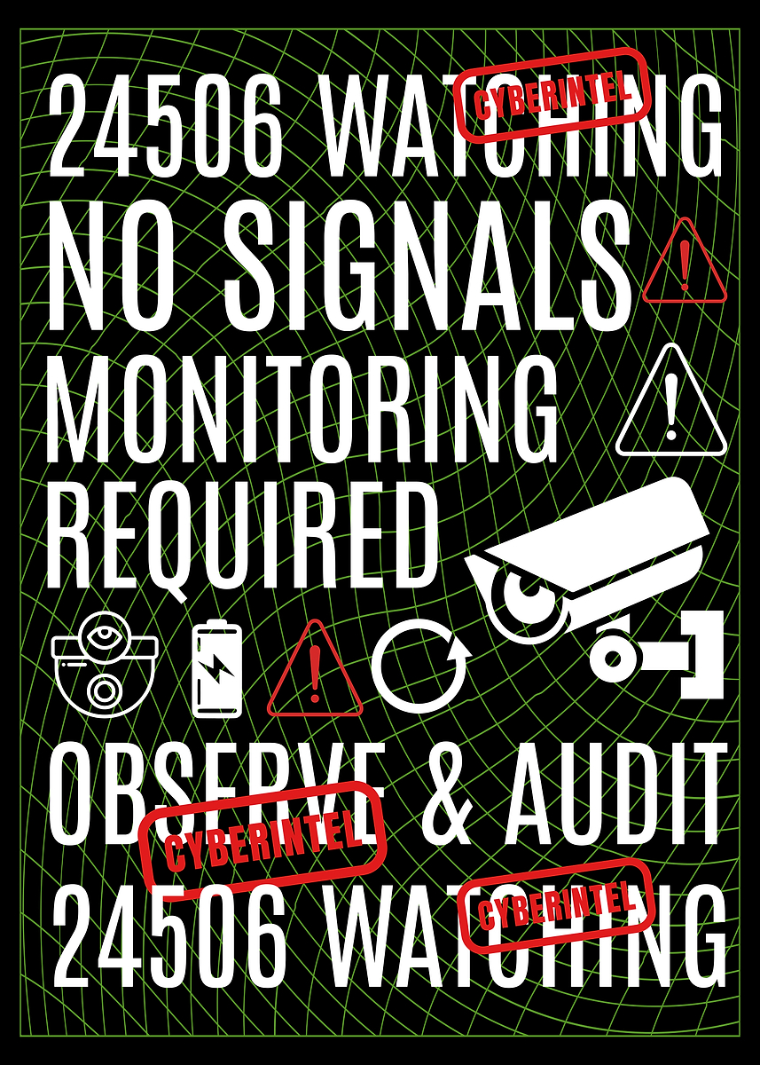 'Cyberintel Surveillance Monitoring Poster' Poster, picture, metal ...