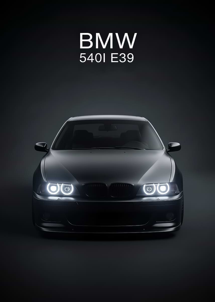 'BMW E39 Front poster' Poster, picture, metal print, paint by m5 studio ...