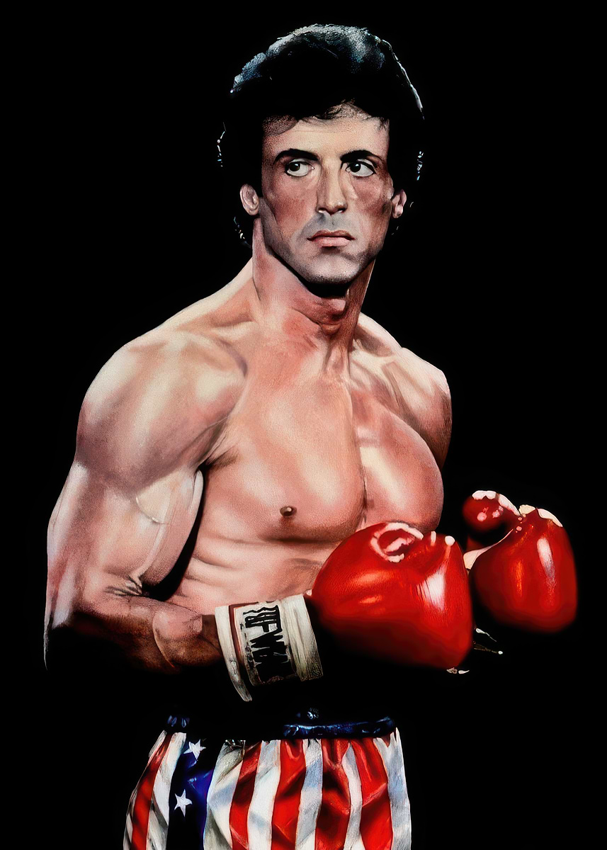 'Rocky Balboa Portrait' Poster, picture, metal print, paint by ElYUU ...