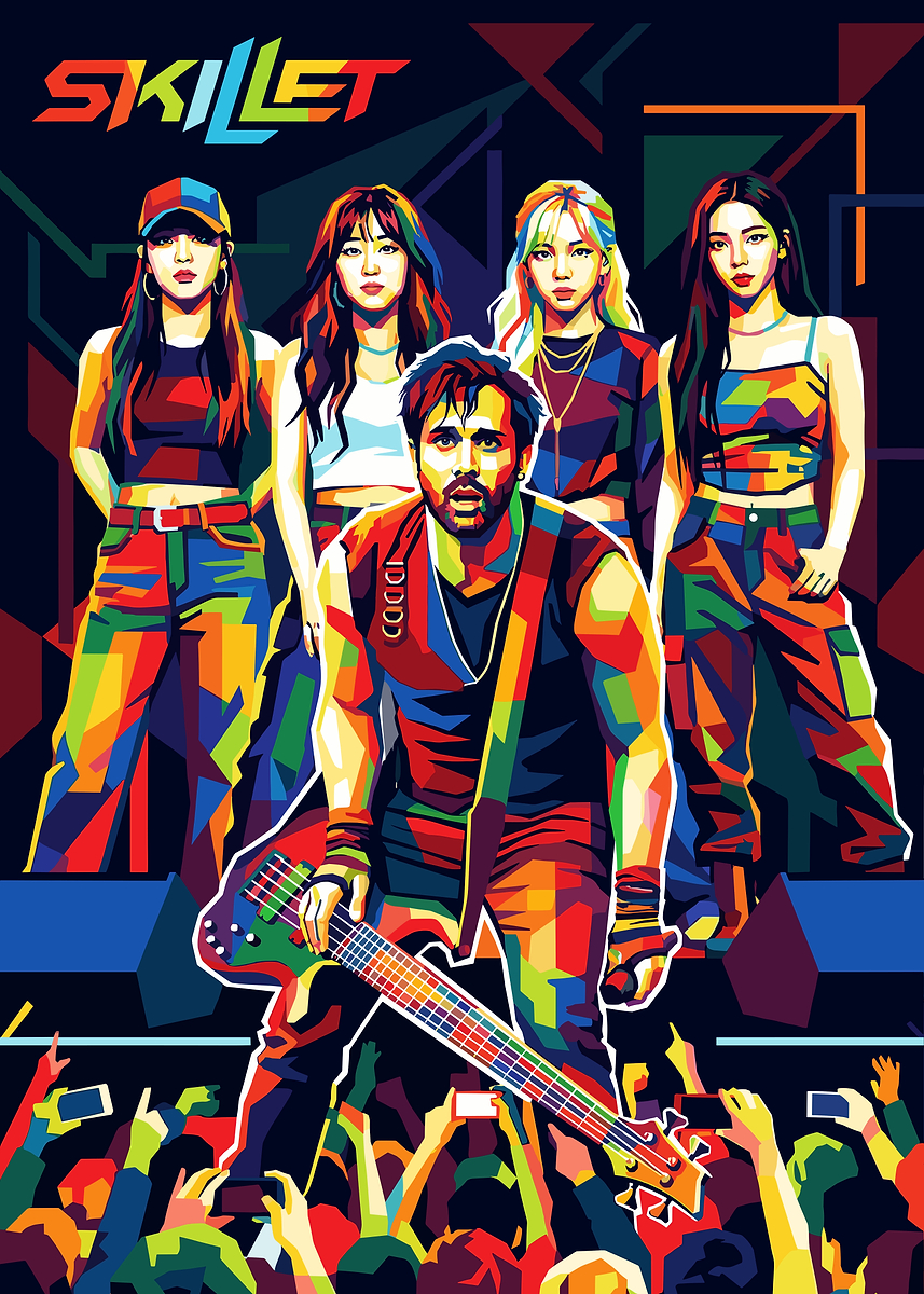 'Skillet Band Colorful ' Poster, picture, metal print, paint by agusart ...