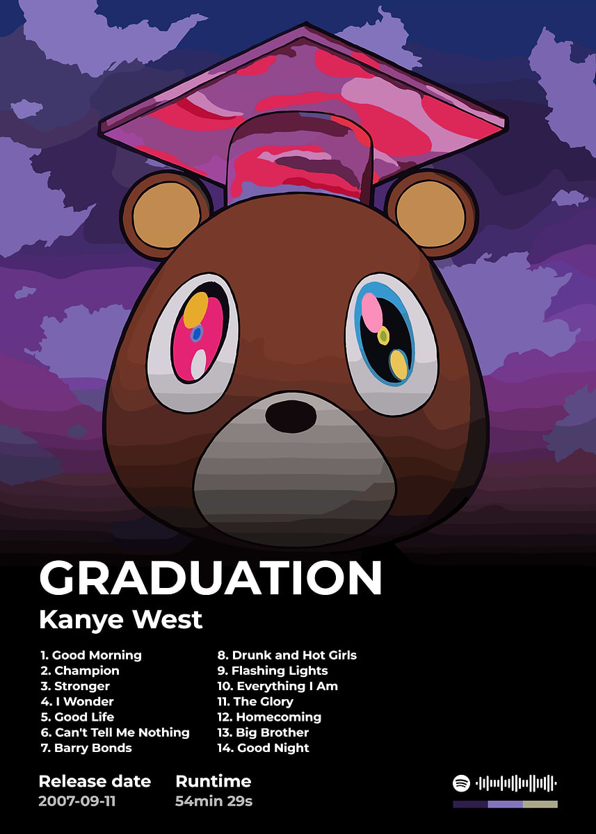 'Kanye West Graduation Album Cover Art' Poster, picture, metal print ...