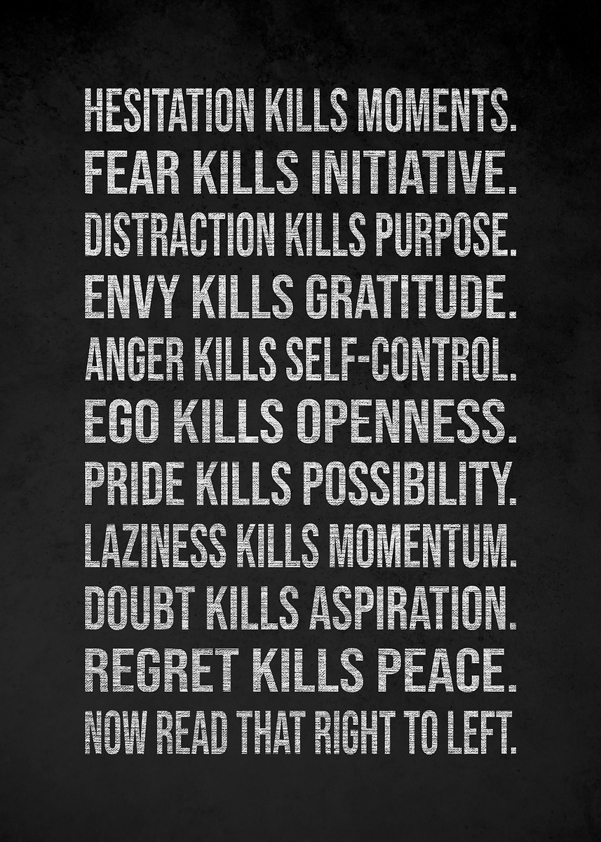 'Inspirational Text Art on Dark Background v15' Poster, picture, metal ...