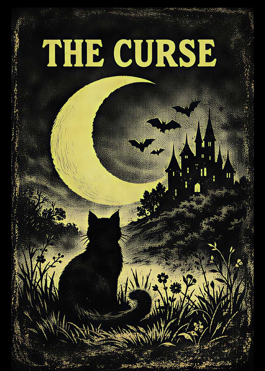 'The Curse: Spooky Night Scene' Poster, picture, metal print, paint by ...