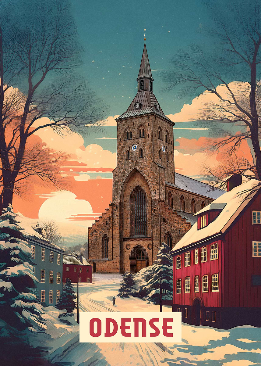 'Odense' Poster, picture, metal print, paint by Bo Kev | Displate