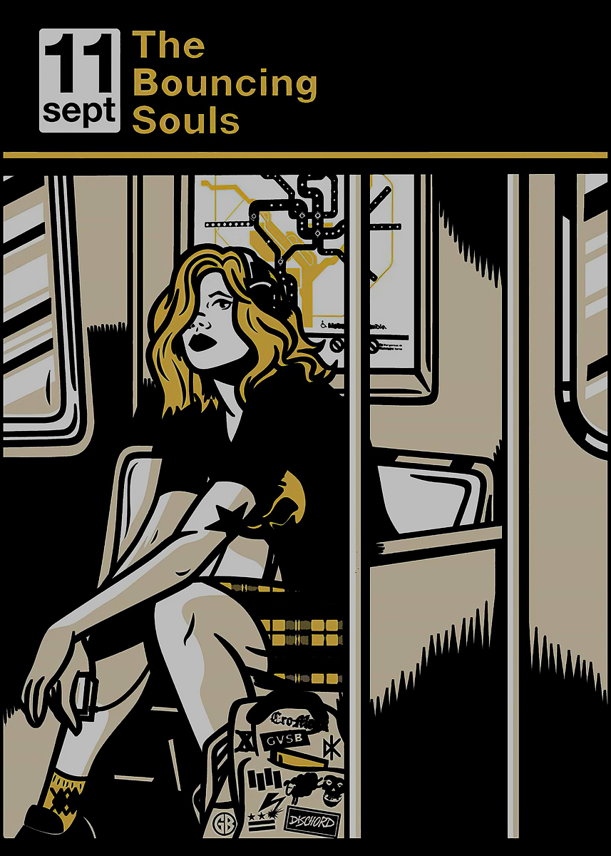 'The Bouncing Souls Subway Poster' Poster, picture, metal print, paint ...