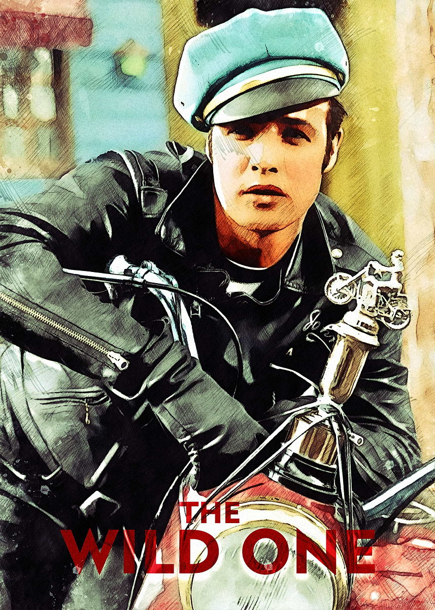 'The Wild One - Marlon Brando' Poster, picture, metal print, paint by ...