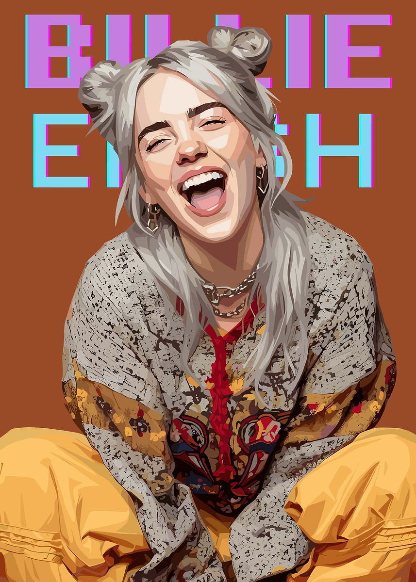 'Billie eilish vector art' Poster, picture, metal print, paint by ...