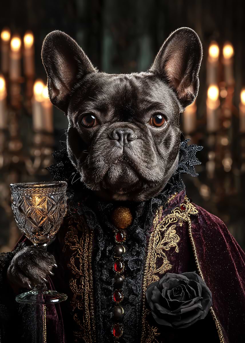 'French Bulldog Portrait' Poster, picture, metal print, paint by Leoni ...