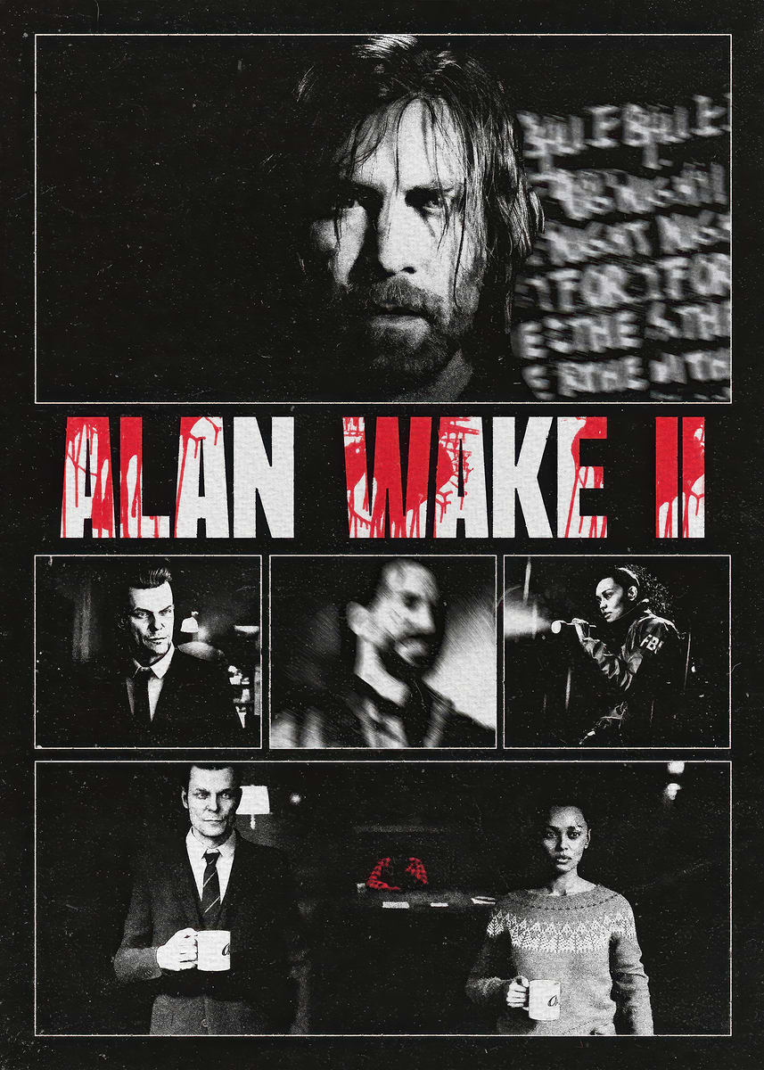 'Alan Wake 2 Game Cover Art' Poster, picture, metal print, paint by ...