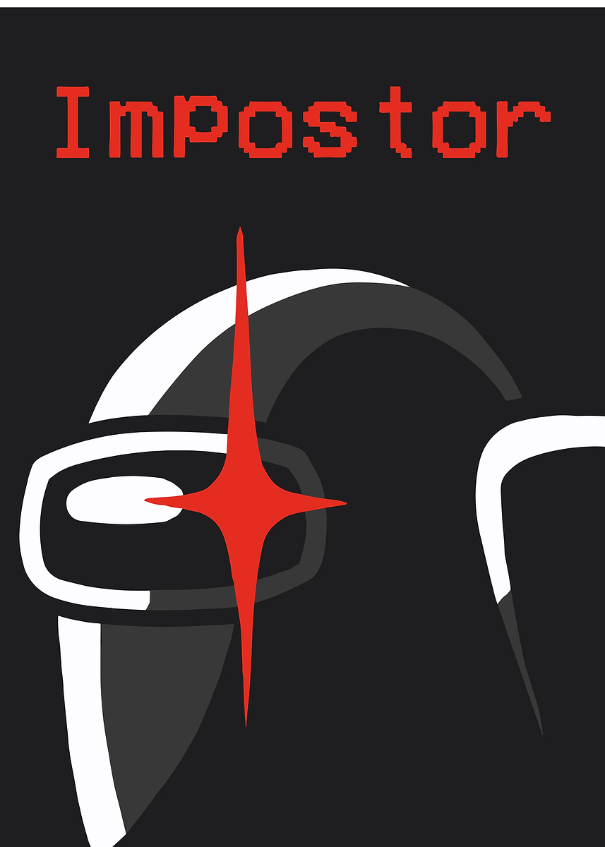 'Among Us Impostor Minimalist Art' Poster, picture, metal print, paint ...