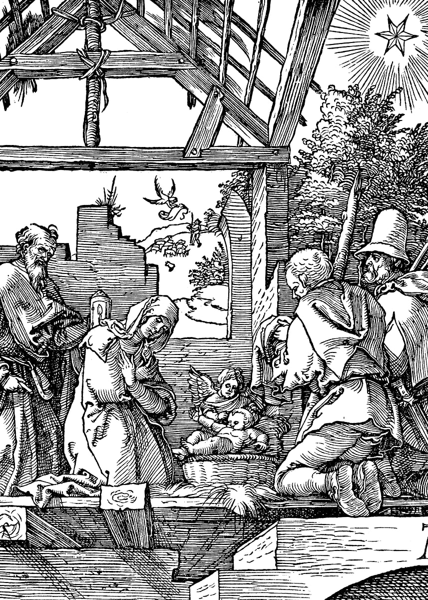 'The Nativity Albrecht Durer Engraving' Poster, picture, metal print ...