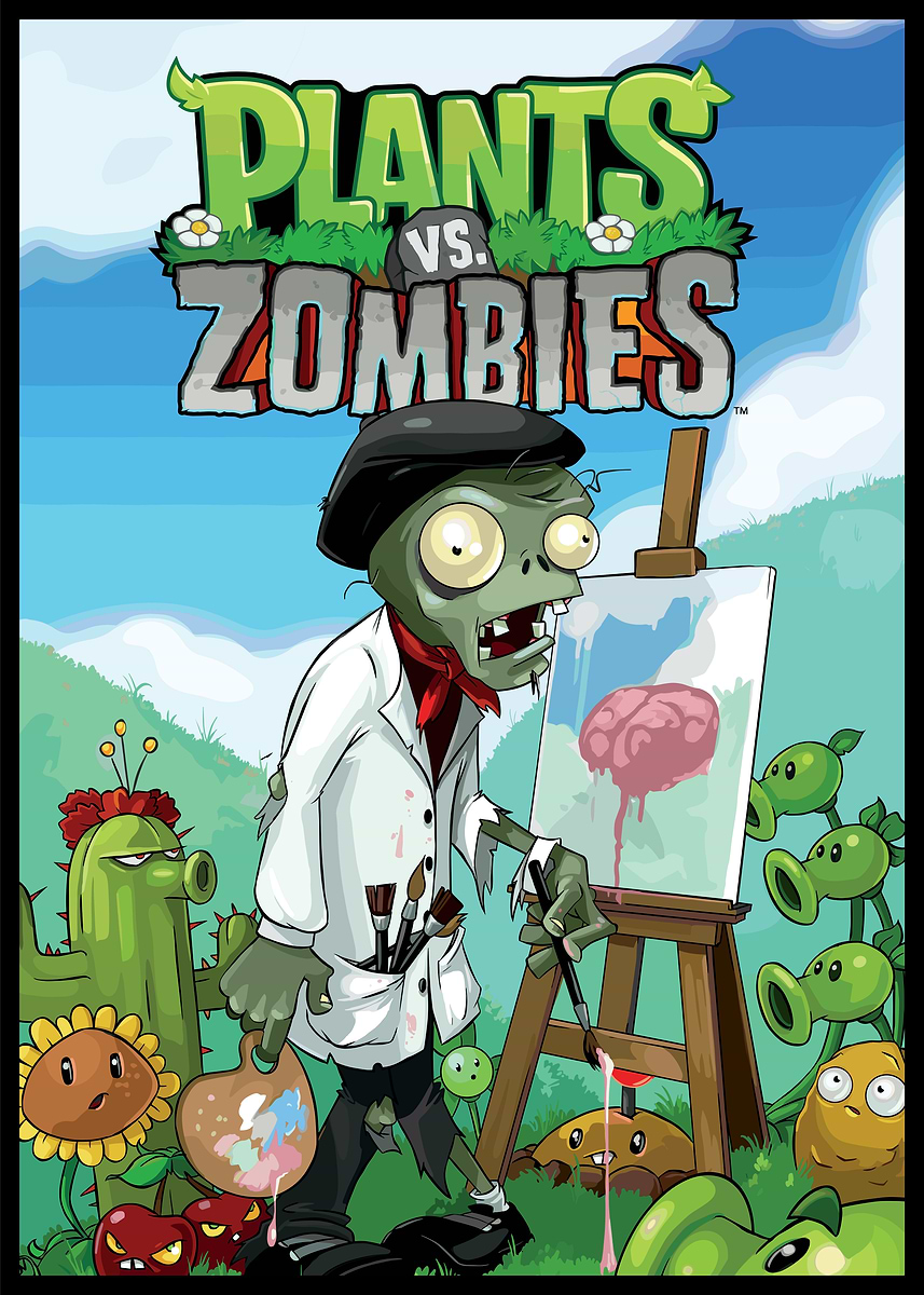 'Plants vs. Zombies Artist Zombie' Poster, picture, metal print, paint ...