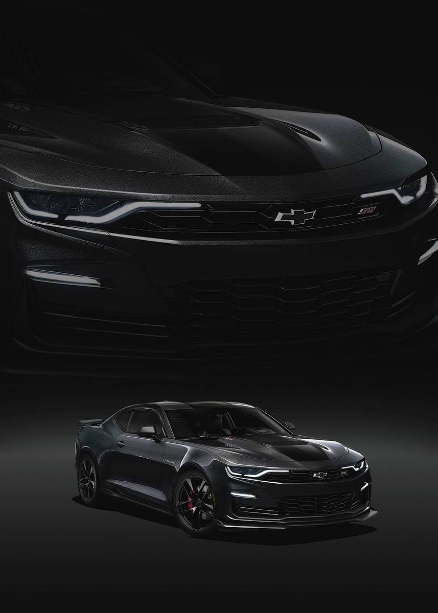 'Chevrolet Camaro Dark Aesthetic' Poster, picture, metal print, paint ...