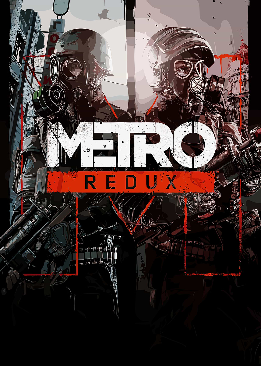 'Metro Redux Game Cover Art' Poster, picture, metal print, paint by ...