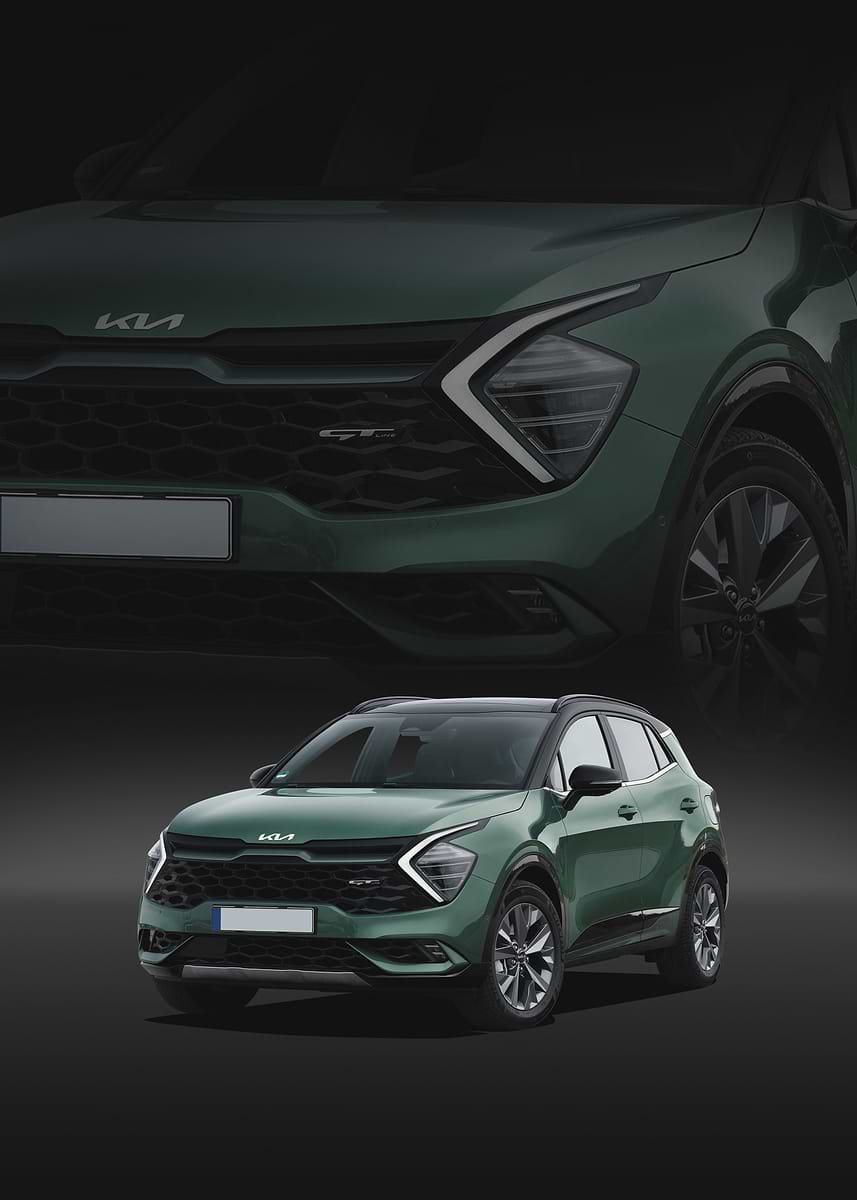 'Green Kia Sportage' Poster, picture, metal print, paint by capture art ...