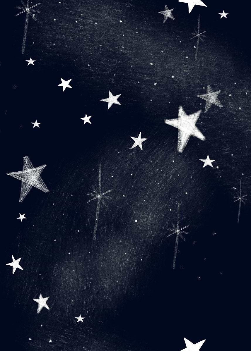 'Starry Night Sky Illustration' Poster, picture, metal print, paint by ...