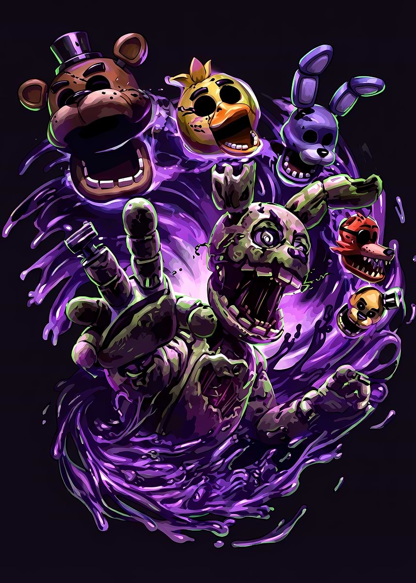 'Five Nights at Freddy's Animatronics' Poster, picture, metal print ...