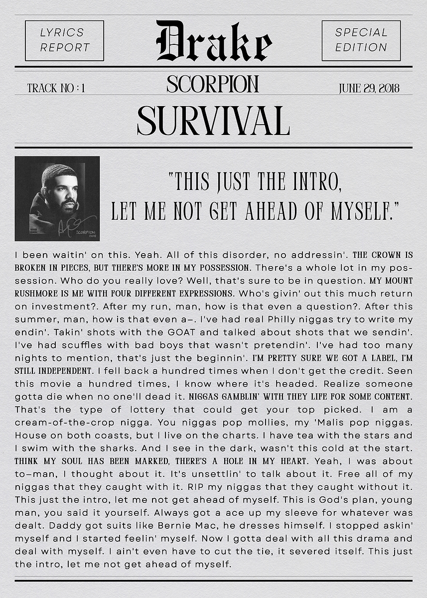 'Drake' Poster, picture, metal print, paint by Angela Andrea | Displate