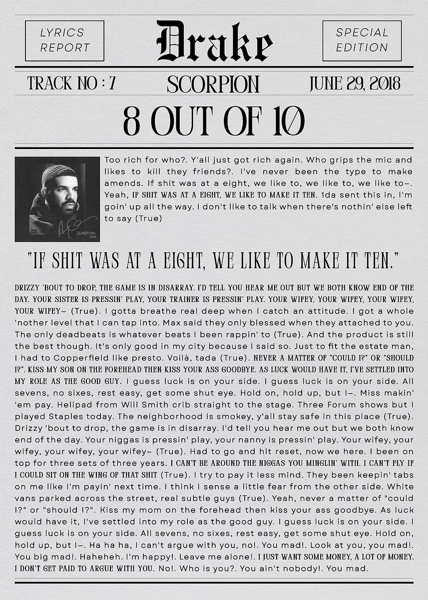 'Drake' Poster, picture, metal print, paint by Angela Andrea | Displate