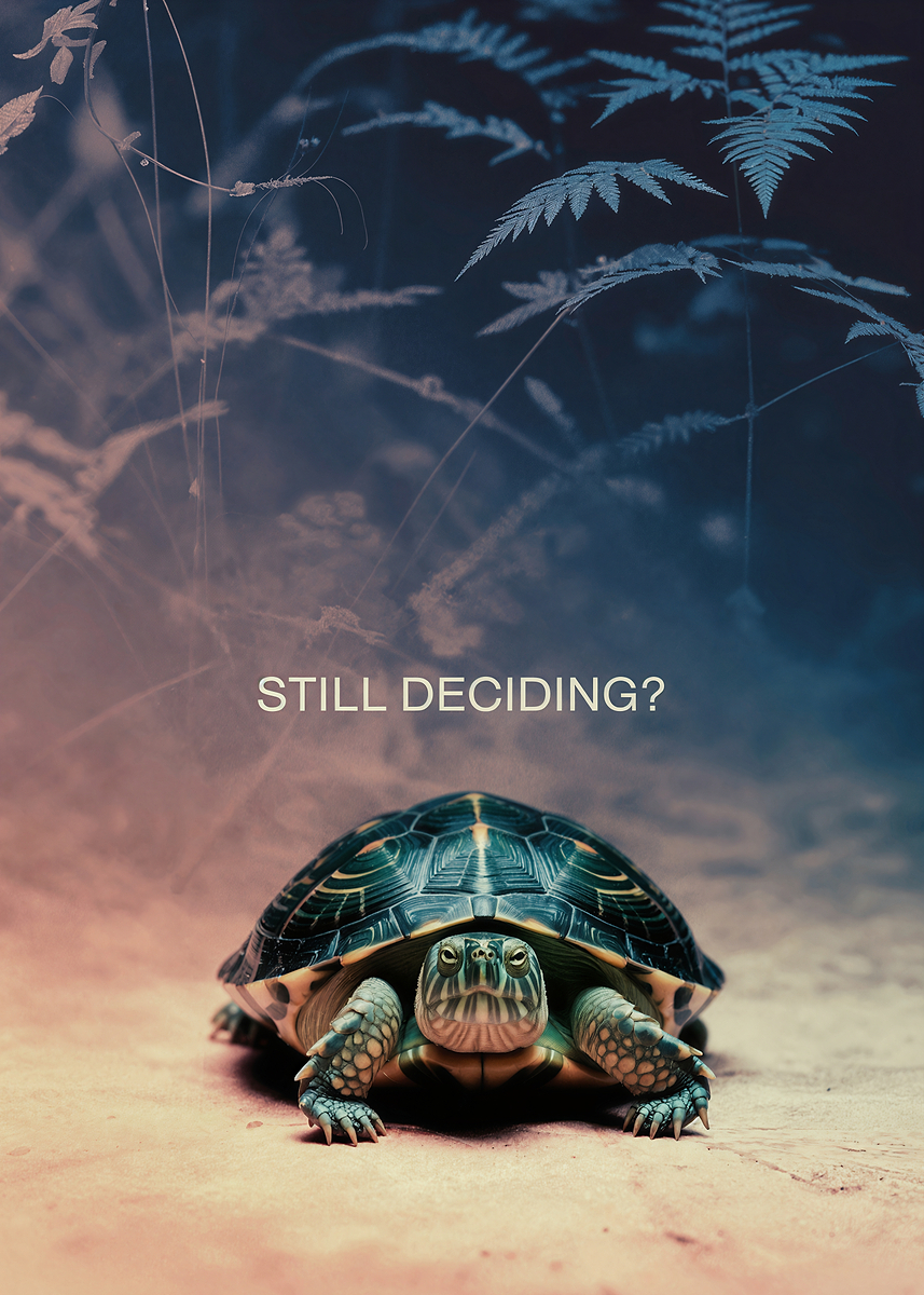 'Still Deciding?' Poster, picture, metal print, paint by Mark Vincent ...