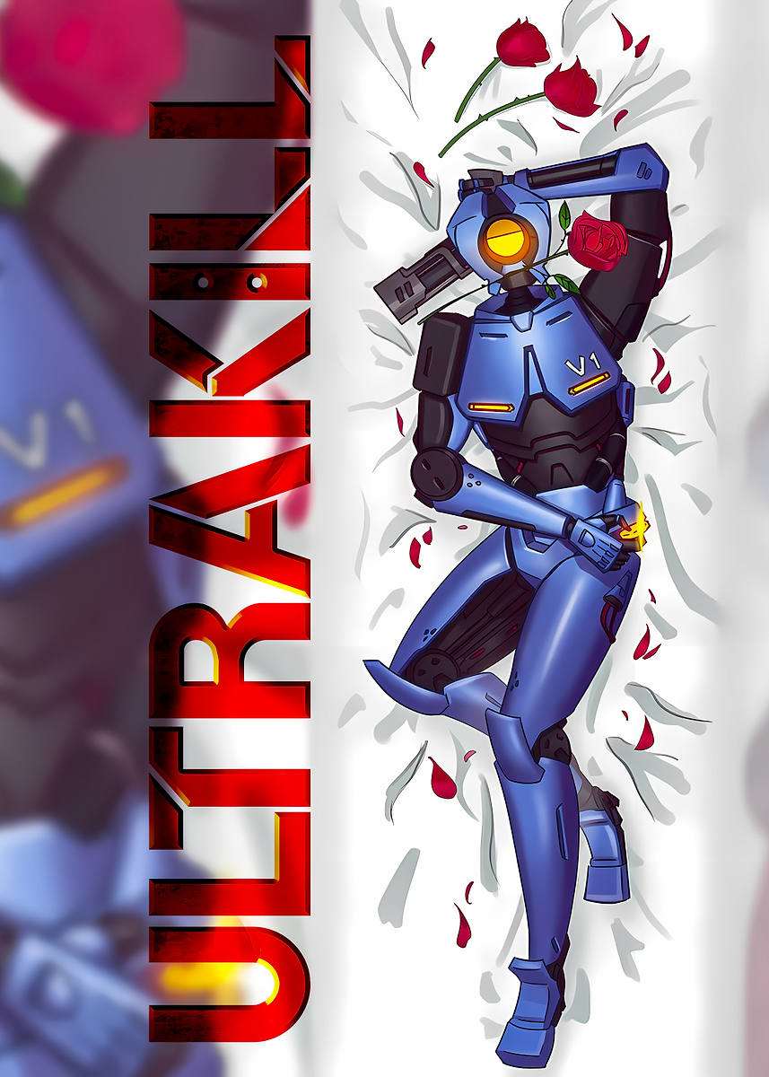 'Ultrakill V1 Dakimakura Body Pillow' Poster, picture, metal print ...