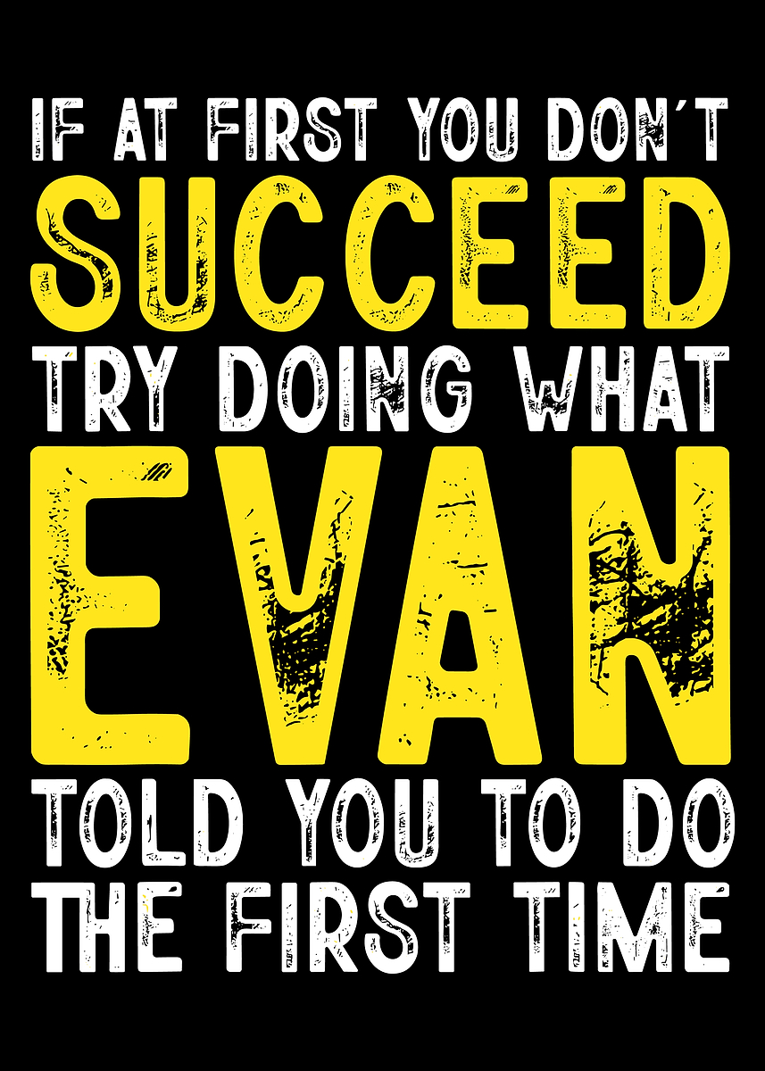 'Funny Motivational Quote Poster, If At First You Dont Succeed Wall Art ...