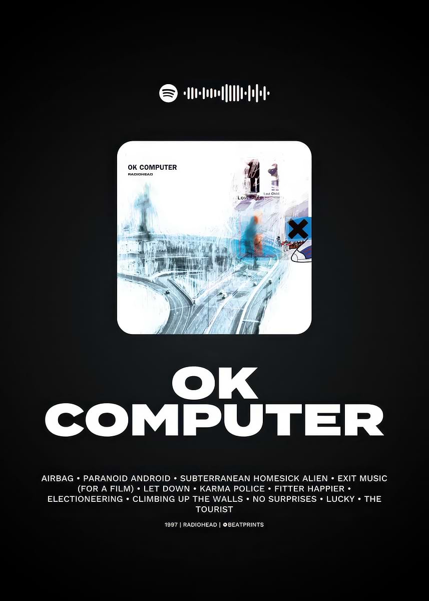 'Radiohead - OK Computer Album Art' Poster, picture, metal print, paint ...