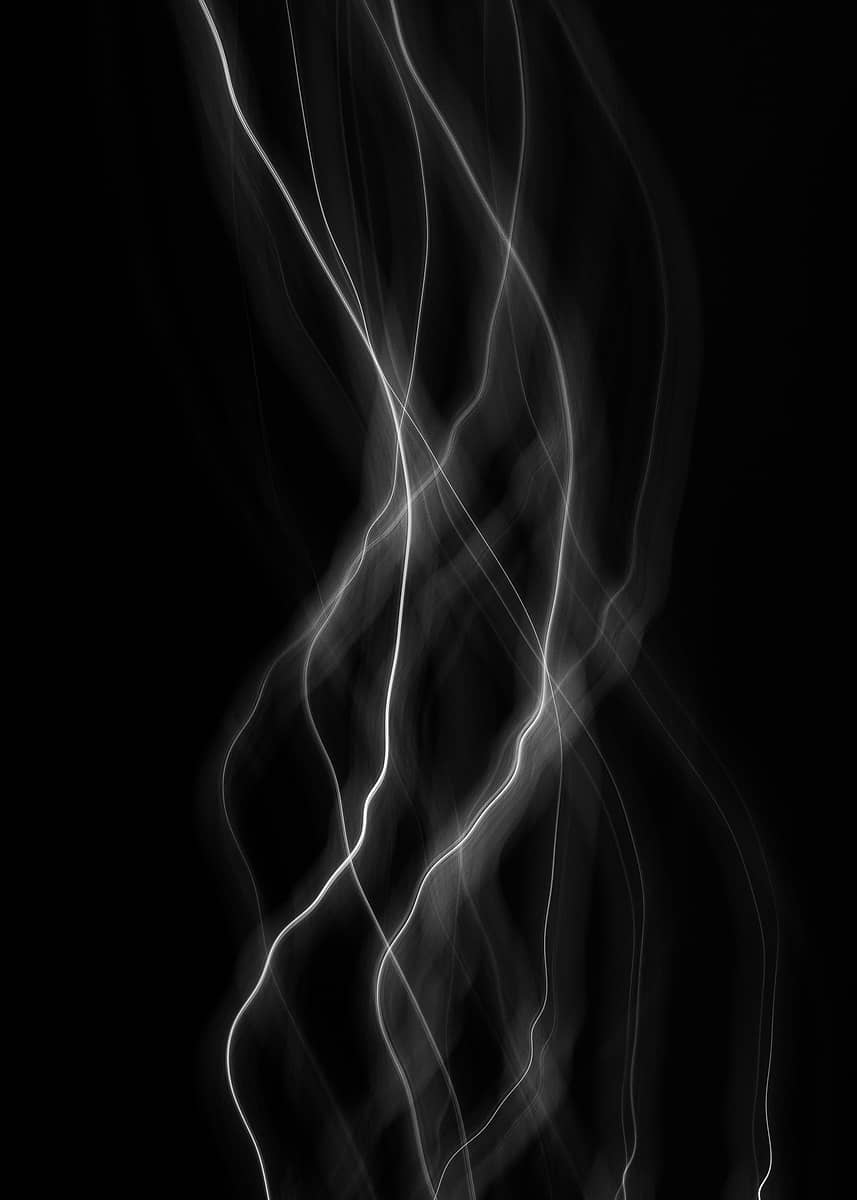 'Abstract White Lines on Black Background' Poster, picture, metal print ...