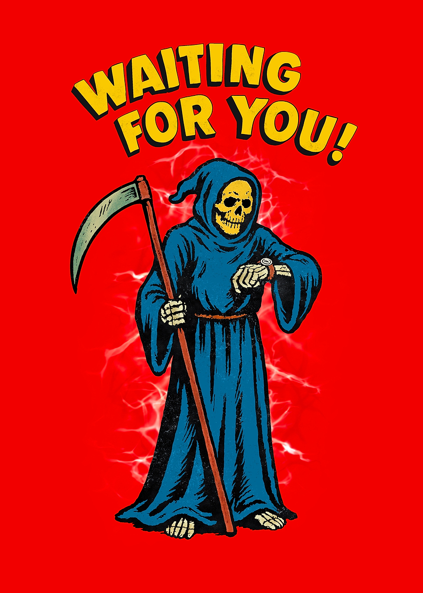 'Grim Reaper Waiting' Poster, picture, metal print, paint by Mild pic ...