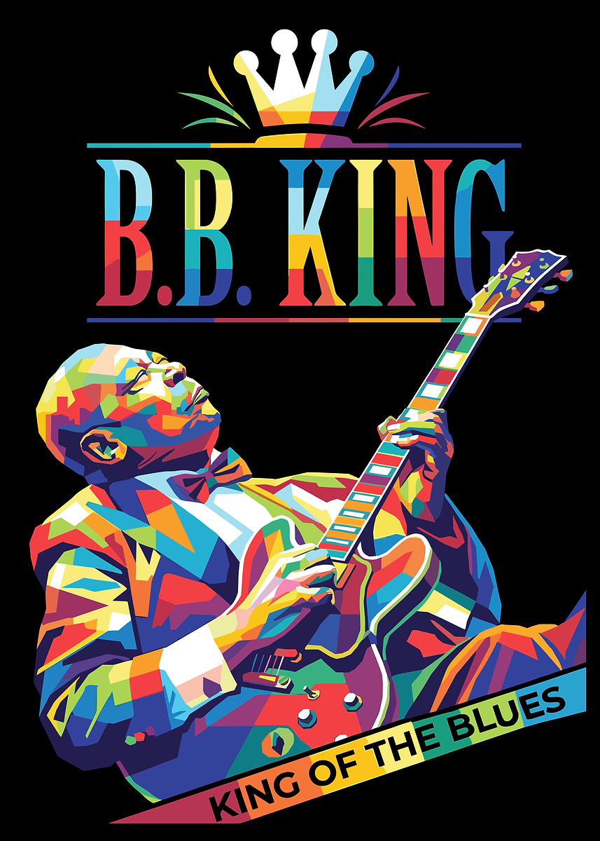 'B.B. King Colorful Portrait' Poster, picture, metal print, paint by ...