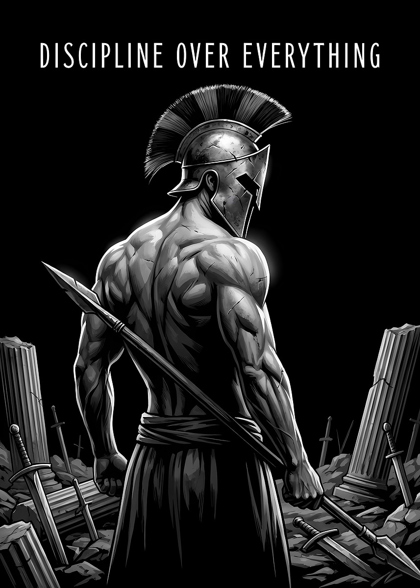 'Spartan Warrior: Discipline Over Everything' Poster, picture, metal ...
