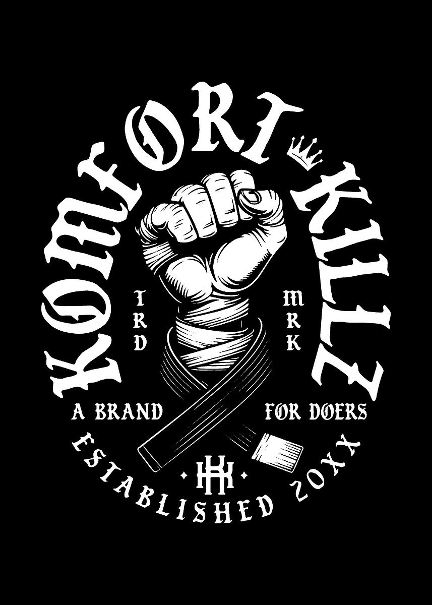 'Komfort Killz Fist Black Belt Design' Poster, picture, metal print ...