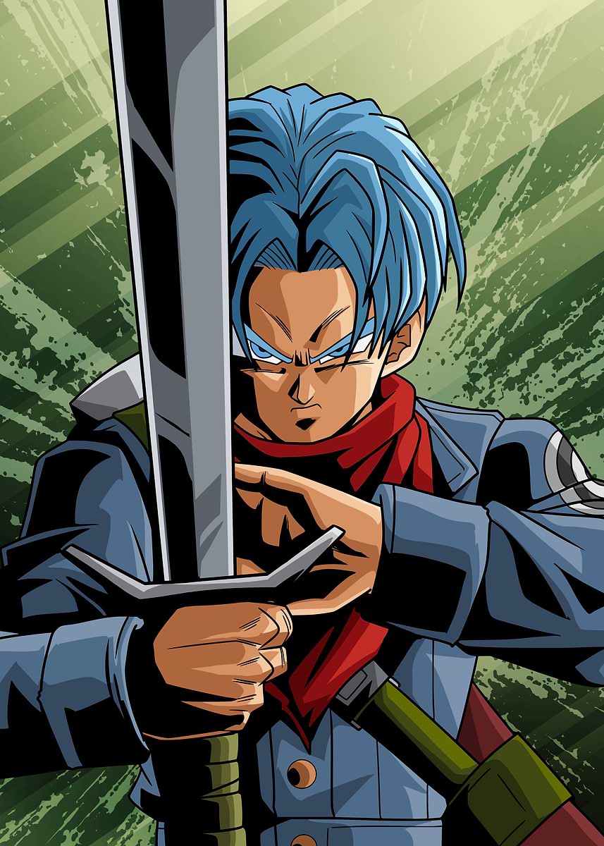 'Future Trunks: Portrait with a Sword' Poster, picture, metal print ...