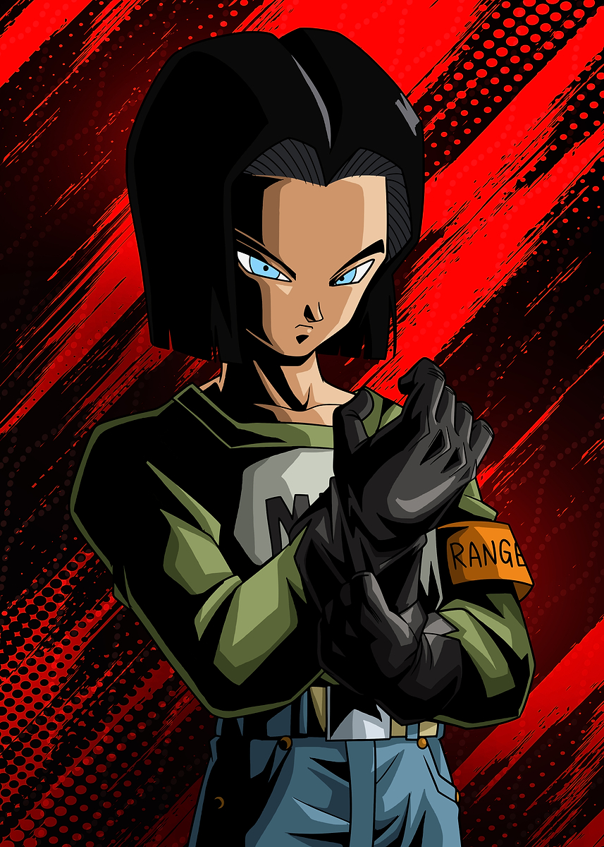 'Android 17's Portrait' Poster, picture, metal print, paint by Dragon ...